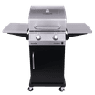 Permasteel 2-Burner Compact Propane Gas Grill with Foldable Sides, Red ...
