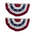 PONPRNGY American Pleated Fan Flag (Set of 2), Patriotic Half Fan ...