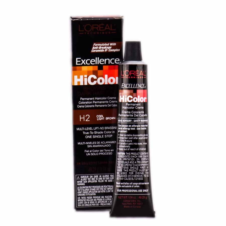 Color : H2 Cool Light Brown , L'Oreal Technique Excellence HiColor ...