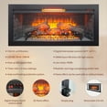 42 inch Infrared Electric Fireplace with Removable Trim kit Insert ...