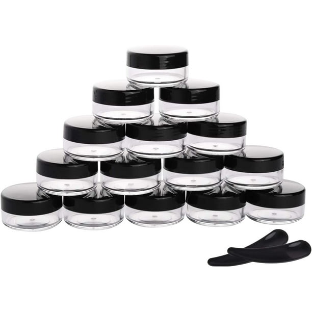 100 Pieces Plastic Travel Containers TA Travel Cream Jars 10g Leak ...