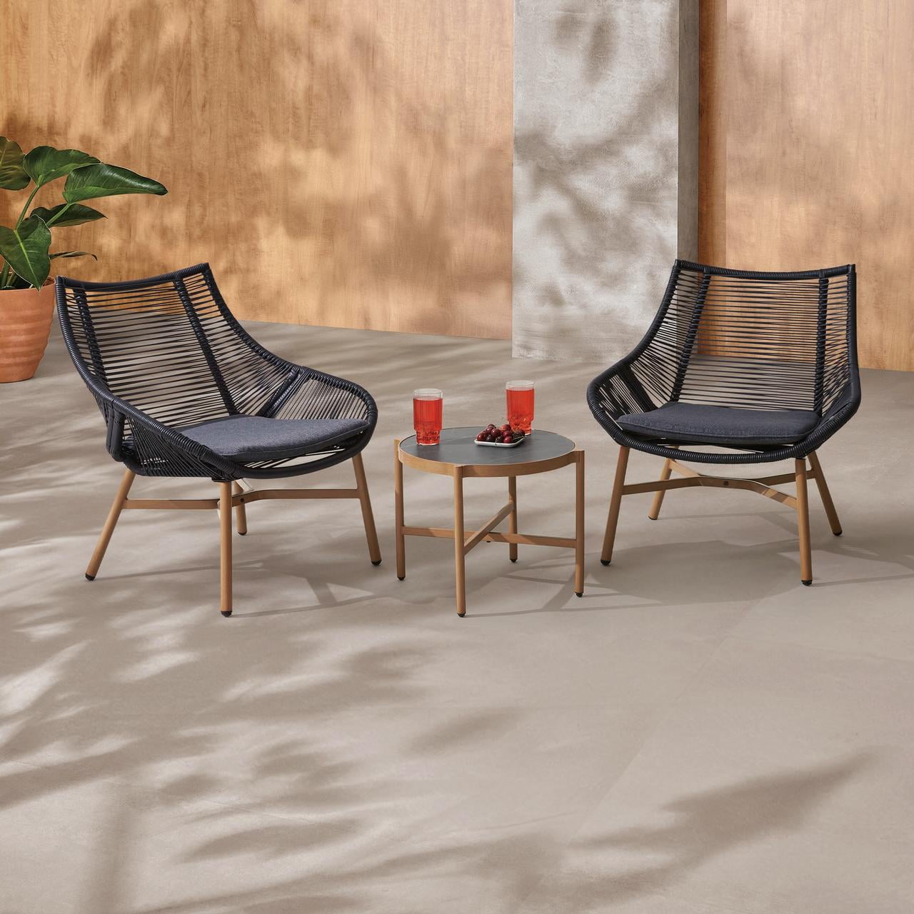 Click here for Hometrends Skyler 3-Piece Steel Outdoor Chat Set W... prices