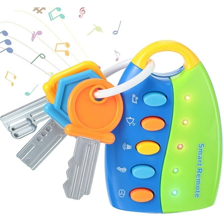 Lepai Musical Smart Remote Key Toy Fake Car Toy Keys with Sound and ...