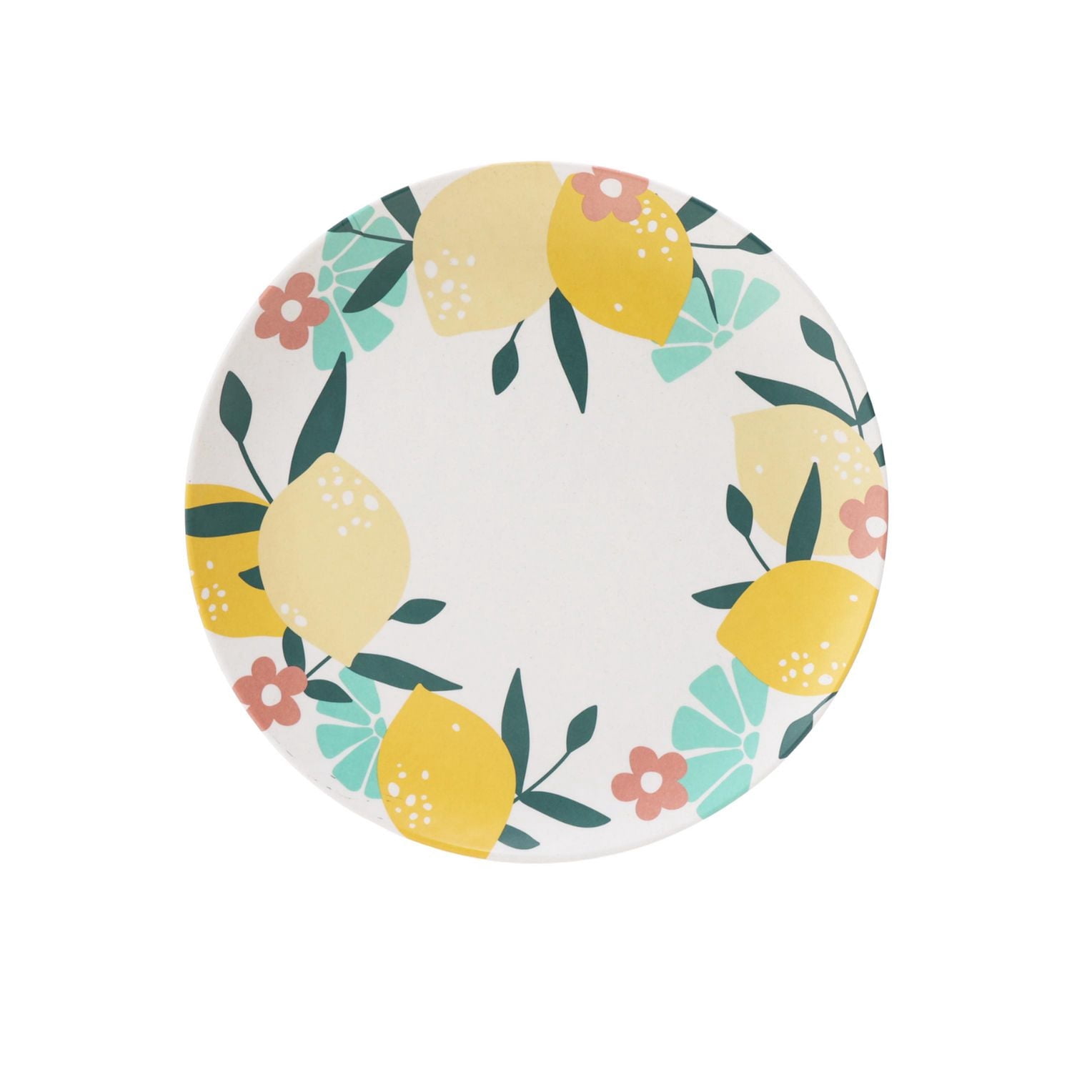 Hometrends Lemon Bamboo Melamine Dinner Plate 10.4 Inch 1pc, LEMON ...