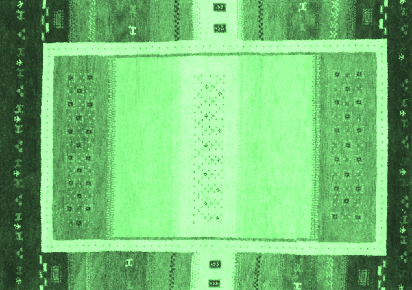 Ahgly Company Indoor Rectangle Abstract Emerald Green Contemporary Area ...