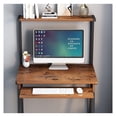 2 Tiers Small Computer Desk for Small Space, Compact Laptop Table ...
