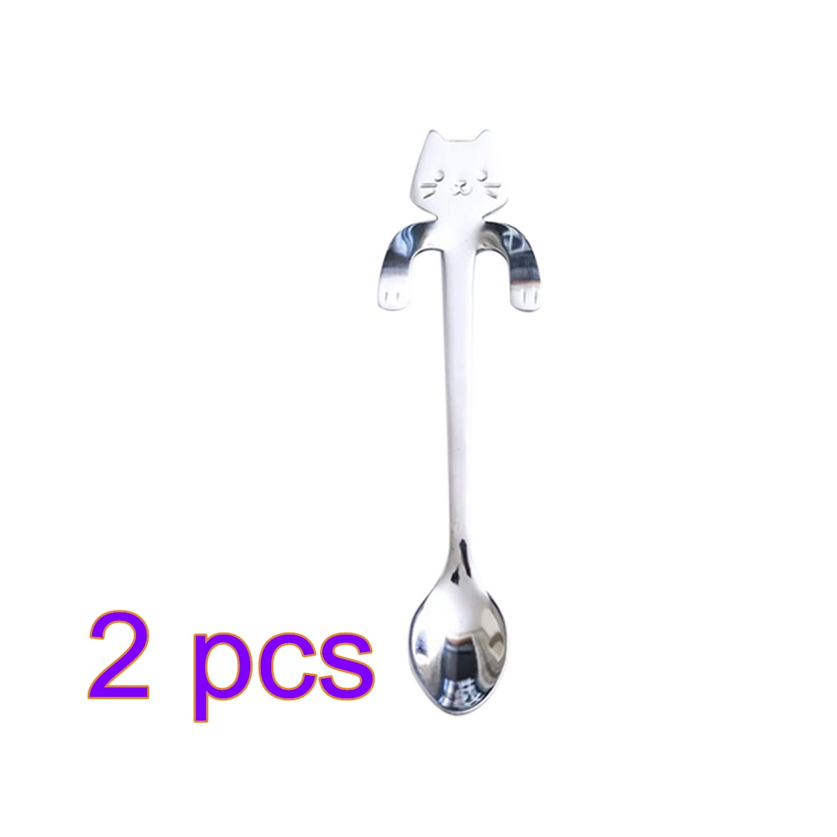 Click here for Wweixi 2pcs Cute Cat Design Smile Cat Coffee Spoon... prices
