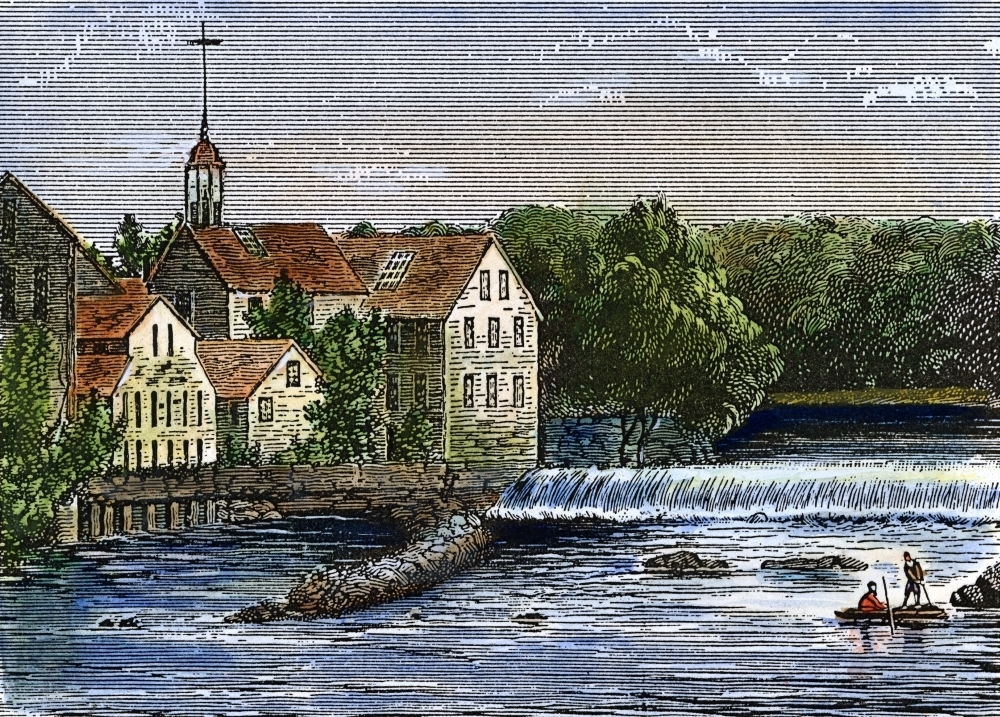 Textile Mill 1793 Nsamuel SlaterS Textile Mill Built At Pawtucket Rhode Textile Mill 1793 Nsamuel SlaterS Textile Mill Built At Pawtucket Rhode
