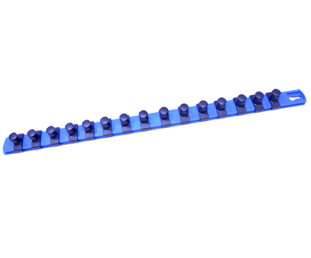 ML TOOLS Twist Lock 18-inch Blue Socket Rail Socket organizer with 15 ...