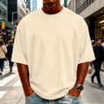 BangWanChi Mens T-Shirts Men's Summer Casual Solid Color Round Neck T ...