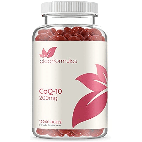 Clear Formulas Pure CoQ10 200mg Per Serving 120 Softgels Supports Heart ...