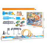 Race Car Track Set, Two-Player Competitive Car Race Track Toys for Kids ...