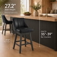 Swivel Counter Height Bar Stools, Set of 4, 27'' Modern Bar Stool with ...