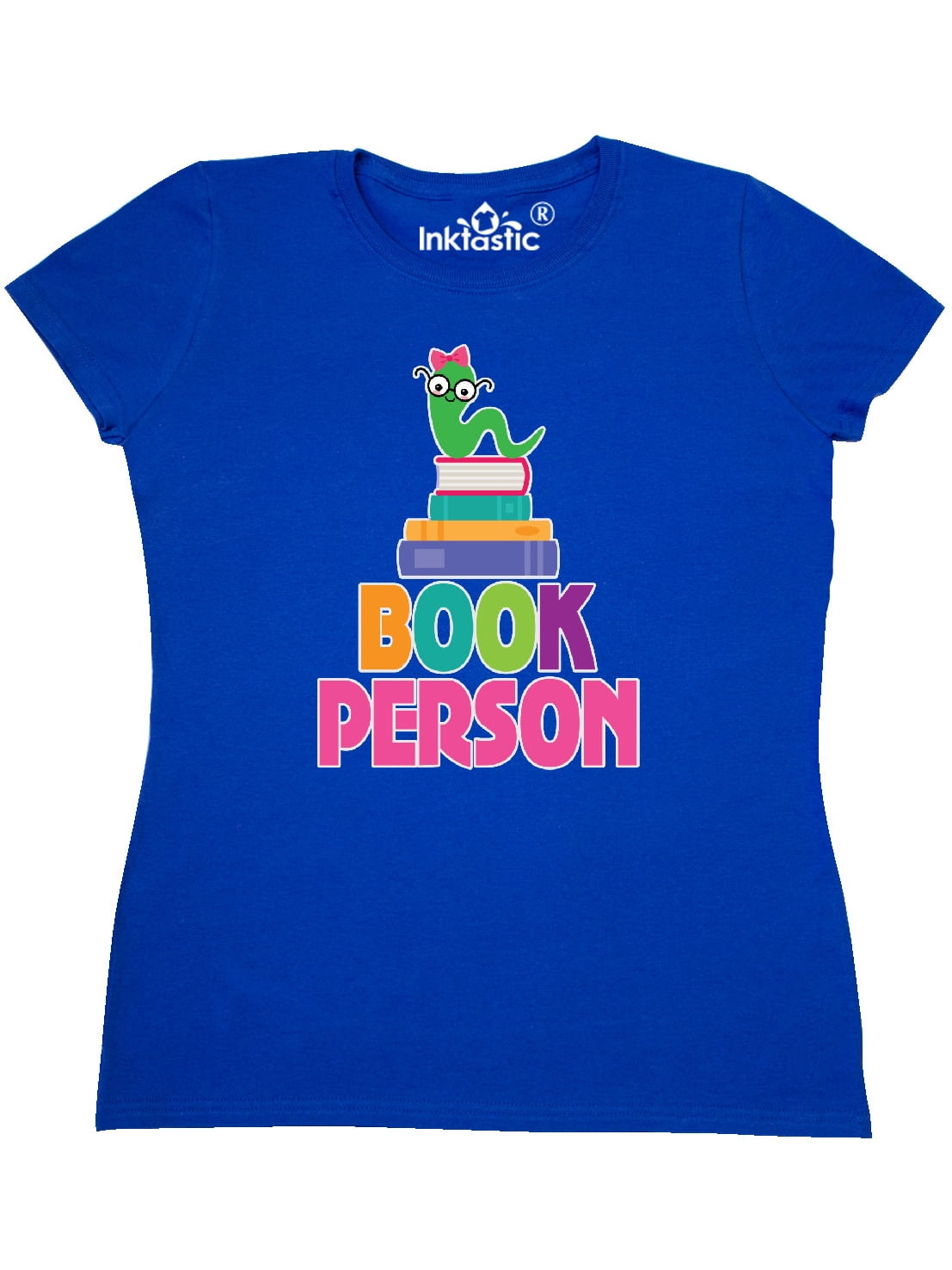 Inktastic Cute Bookworm Book Person Womens T Shirt