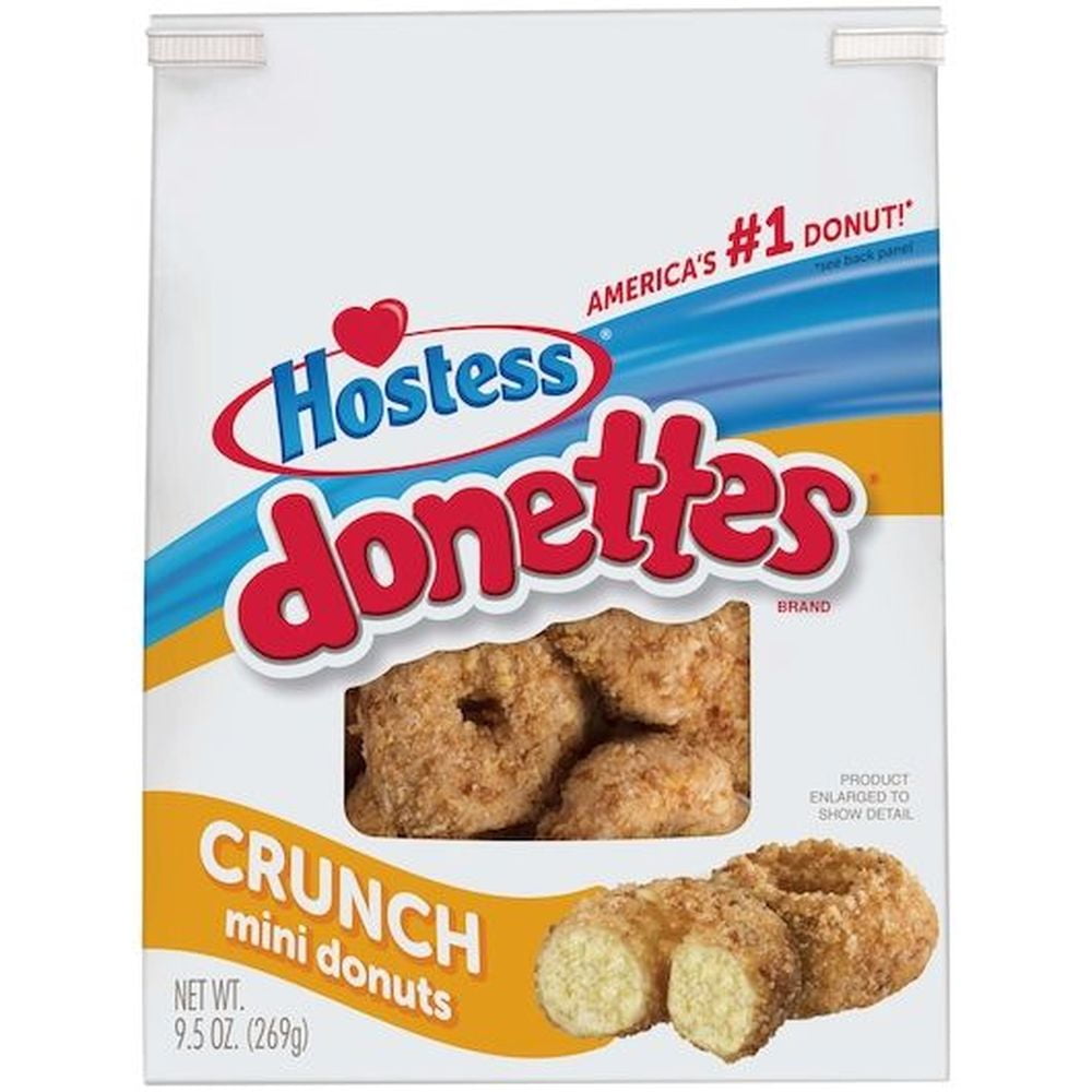 Hostess Donettes Crunch Mini Donut, 9.5 Ounce -- 6 per case. - Walmart.com