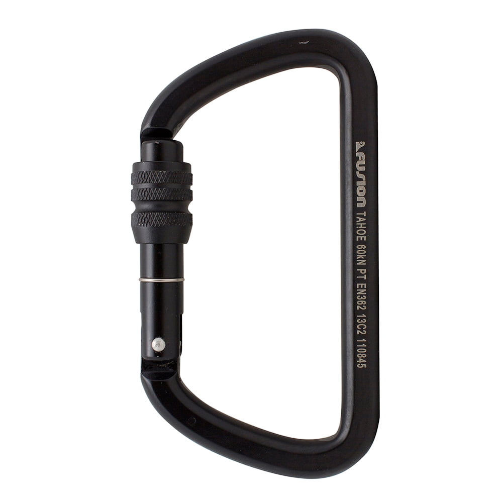 Fusion Climb Tahoe Steel Screw Lock Key Nose Straight D-shape Carabiner ...