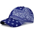 Black Bandana Baseball Cap for Men Women Adjustable Hip Hop Blue Red ...