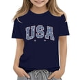 Coerni Boys 4th of July USA T Shirt American Flag Letter Print Trendy ...