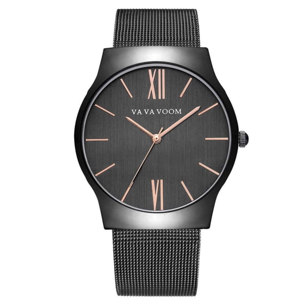 Reloj de pulsera de cuarzo de moda para caballeros VAVA VOOM oro rosa ...