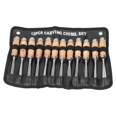 Wood Turning Chisel, Professional Modeling 12Pcs Woodworking Carving ...