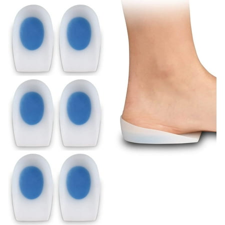 3 Pair Silicone Heel Cups - Orthotic Shoe Inserts to Help Relieve Foot ...