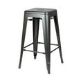 Metropolis Stackable Metal Backless Counter Stool (Set of 4), Multiple ...