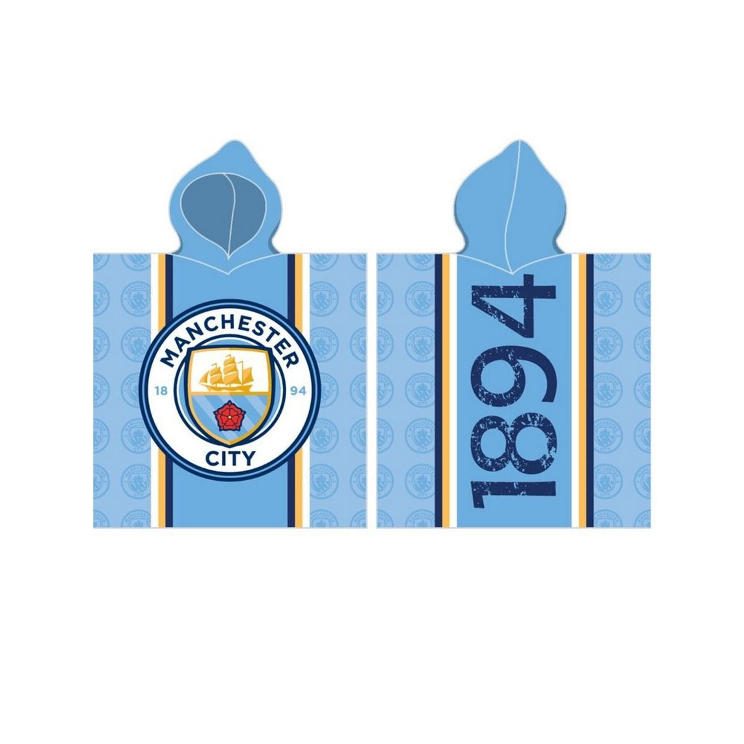 Click here for Manchester City Fc Logo Cotton Hooded Towel 110cm... prices