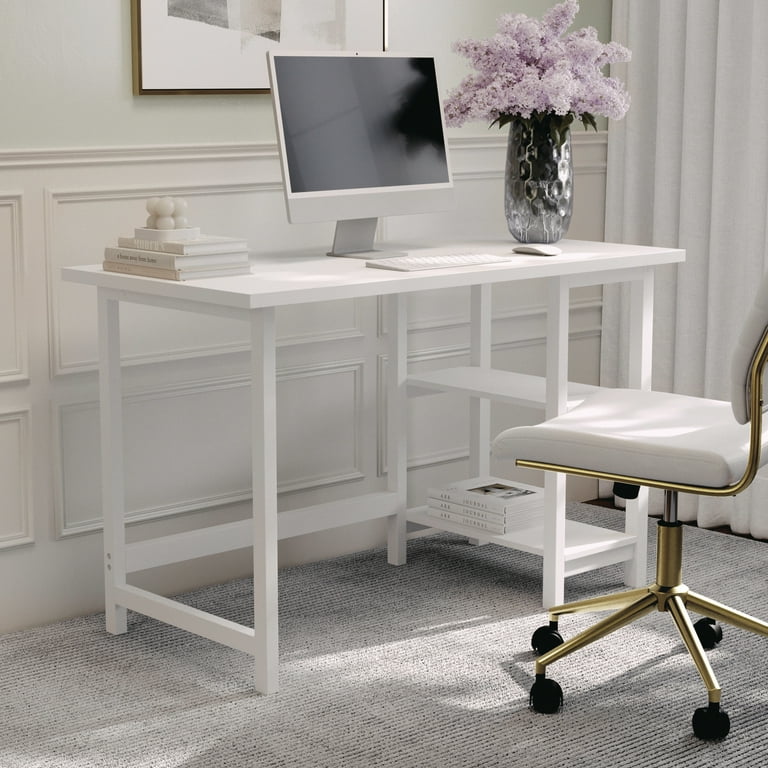 Trestle desk with shelves store