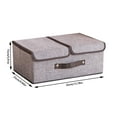 Linjieee Storage Bins 8x11 Storage With Lids Fabric Foldable Clothes