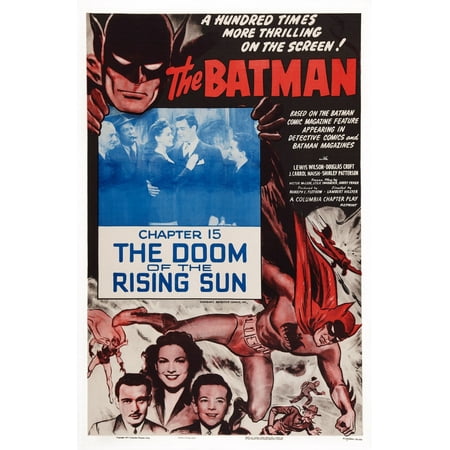 The Batman (Aka Batman) Us 1954 Reissue Poster Art Inset: Shirley ...