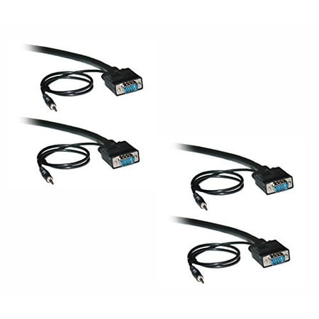 VGA SVGA Monitor Cable with Audio 10 Feet (3 Meters) HD15 (Male to Male ...