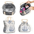 Beige Lunch Bag for Women Insulated Womens Drawstring Lunch Bag for ...