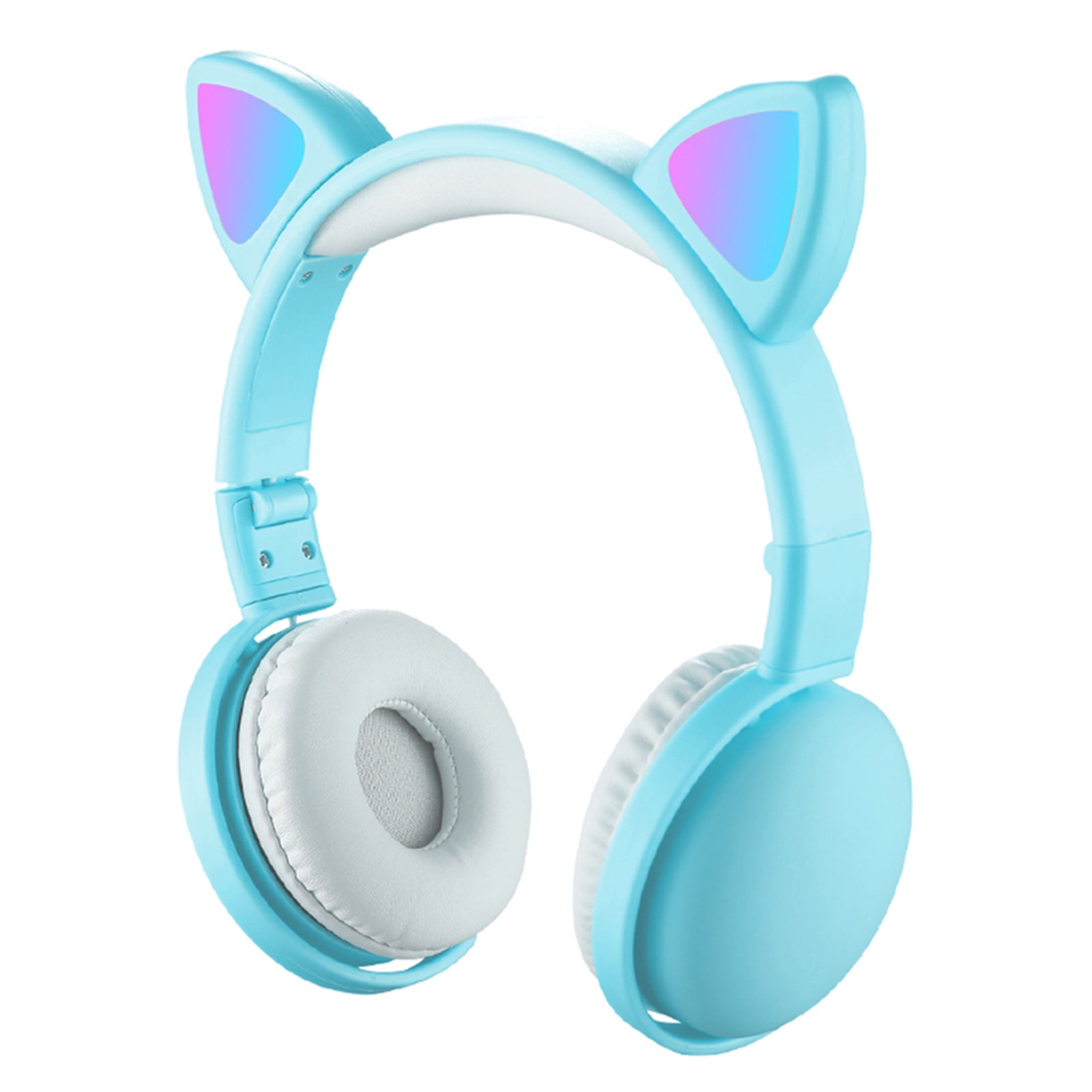 Auriculares LED Cat Ear Auriculares RGB Color Bluetooth 5.0 Auriculares ...