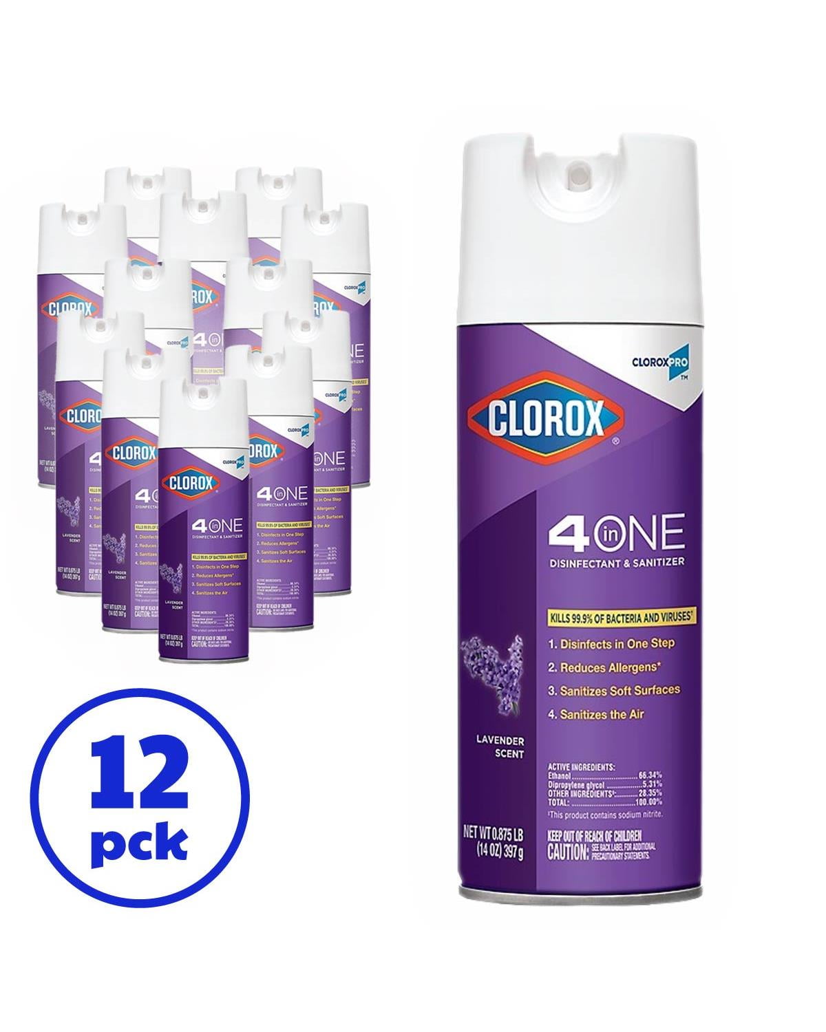 Clorox 4-in-One Disinfectant Spray Lavender and Citrus 14 Oz Can ...