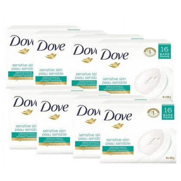 Dove Sensitive Skin Soap Bar: Gentle Cleansing-16 x 106g(8/CASE ...