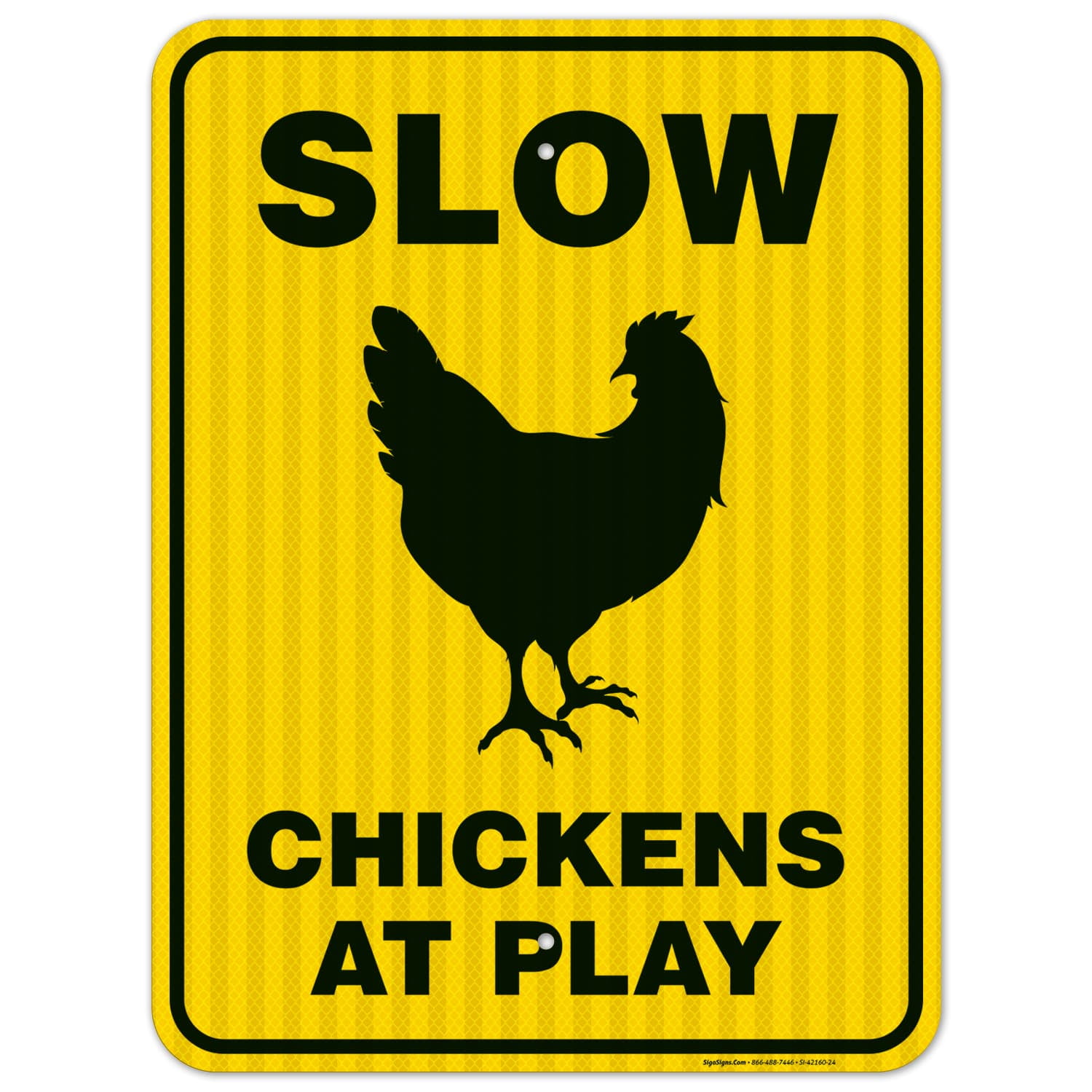Chicken Crossing Sign, Slow Chickens at Play Sign, Chicken Coop Sign ...