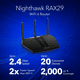 NETGEAR - Nighthawk AX2400 WiFi 6 Router, 2.4Gbps (RAX29) - Walmart.com