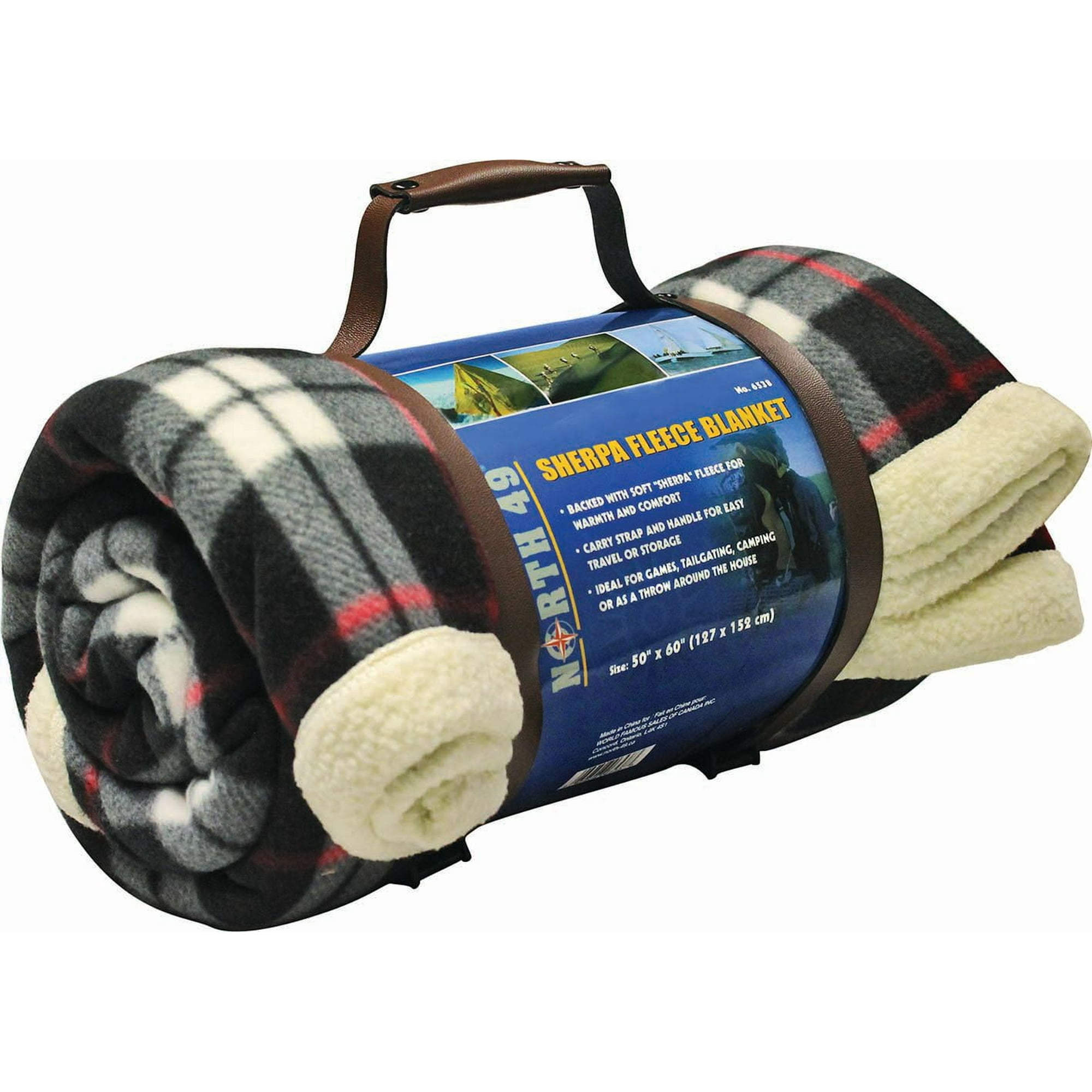 Click here for North 49 Sherpa Fleece Cozy Camping Blanket Throw... prices