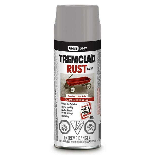 Tremclad Gloss Grey Rust Paint, 340 g - Walmart.ca