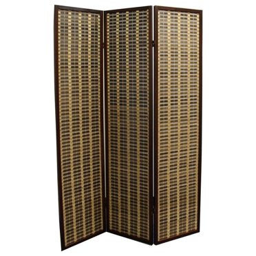 6 ft. Vintage Botanic Print Wood Frame Partition Screen Room Divider ...