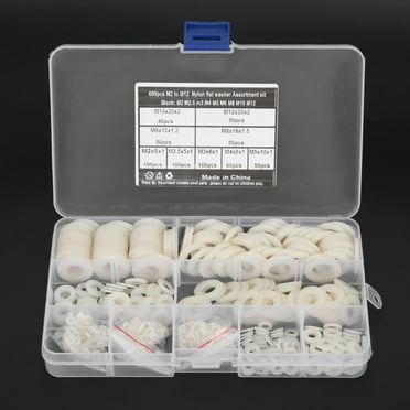 55Pcs M12 Nylon Flat Washers Plastic Washer 12mm ID 30mm OD 1.5mm Thick ...