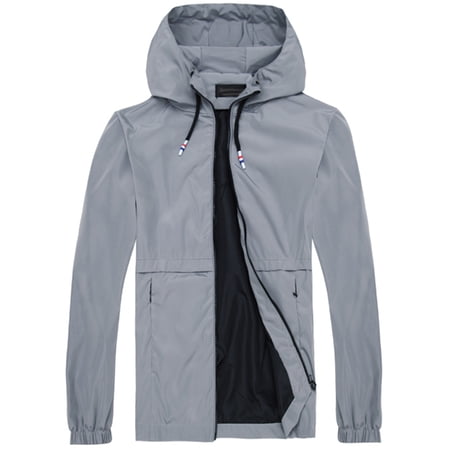 M-XXXXXXL Mens Long Sleeve Hooded Jacket Coat Drawstring Zipper Hoodies ...