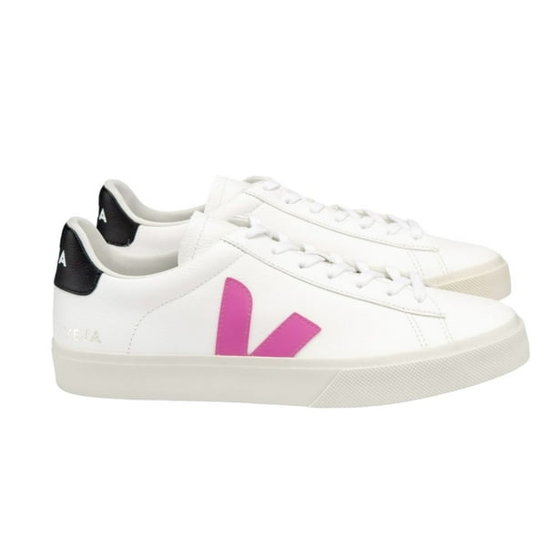 Tenis Veja de campo color blanco con logo rosa fuerte talla 25 cm Veja ...
