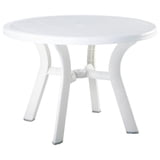 Pemberly Row Outdoor 5 Piece Set: 42" Round Resin Garden Patio Table ...