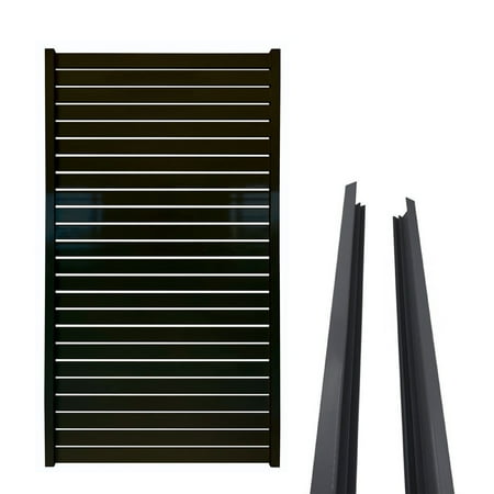 Stratco Aluminum Screen Horizontal Slat Gate Fencing w/ 6 Ft Side Frame ...