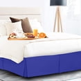 Full XL Size Pleated Bed Skirt, Royal Blue, 16 Inch Drop, 120 GSM ...