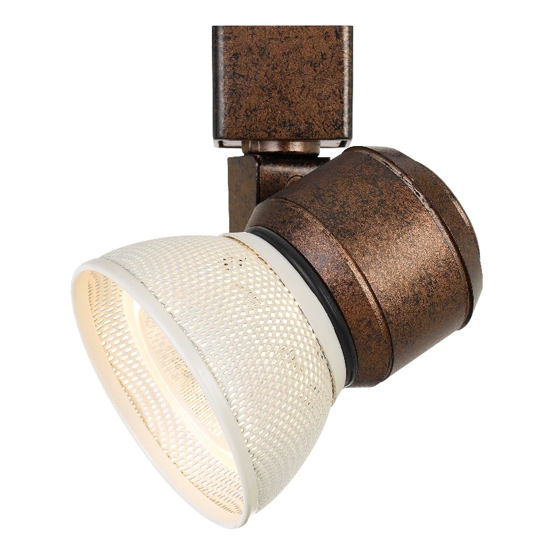 Cal Lighting HT-888-LED Metal Track Fixture with Mesh Shade in Rust ...