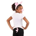 FUN Costumes Pig Ears Headband Nose and Tail Set, Pink Velvet, Adult ...