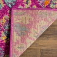 SAFAVIEH Madison Britton Geometric Floral Area Rug, Fuchsia/Blue, 6' x ...
