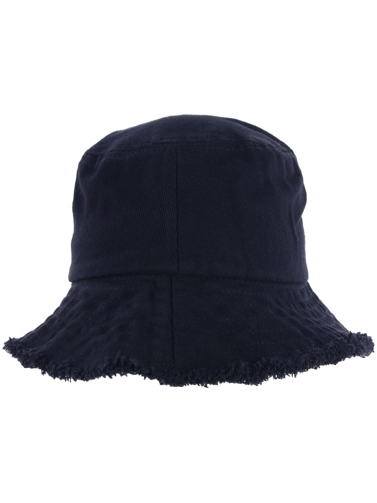 David & Young Distressed Bucket Hat with Frayed Edges (Women) - Walmart.com